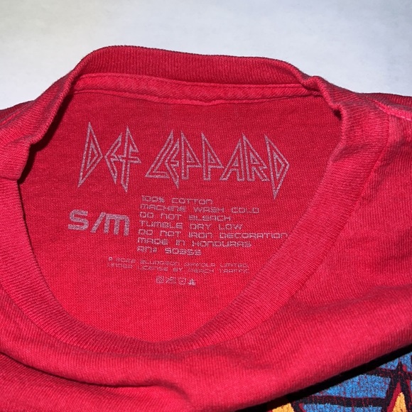 Def Leppard | Tops | Def Leppard Hysteria Distressed Graphix Red Womens ...